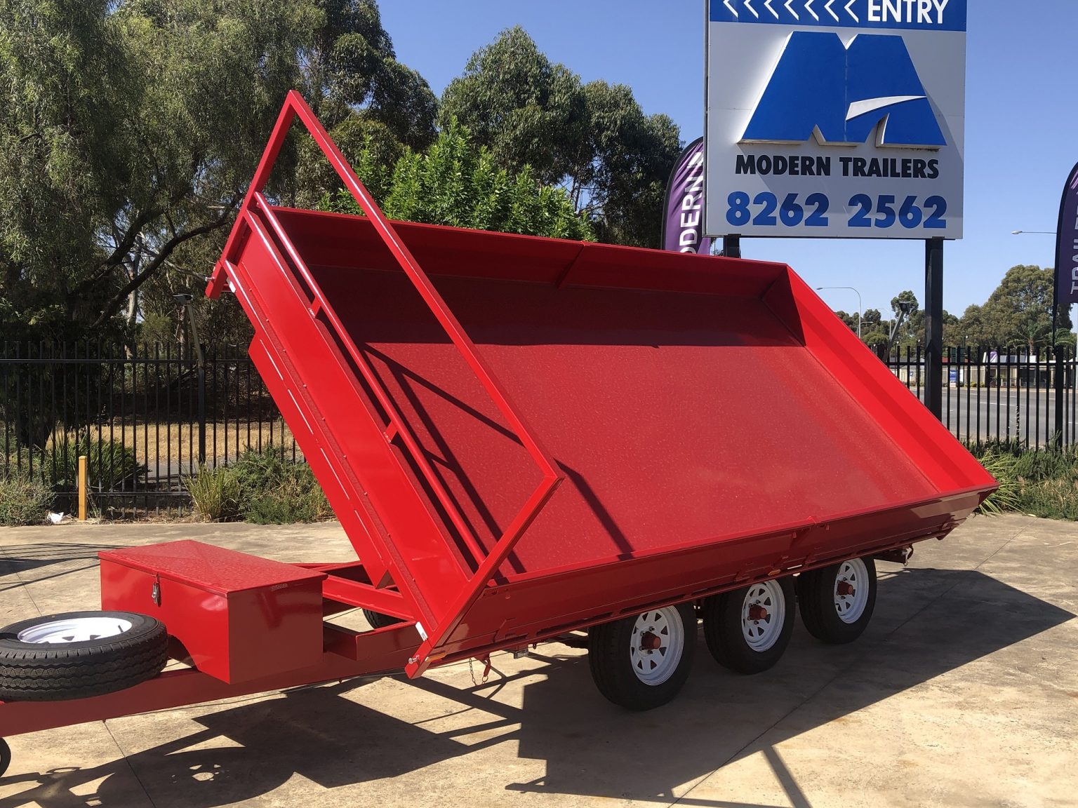 12x7 Hydraulic Flat Top Tipper Australian Made Tandem Trailer